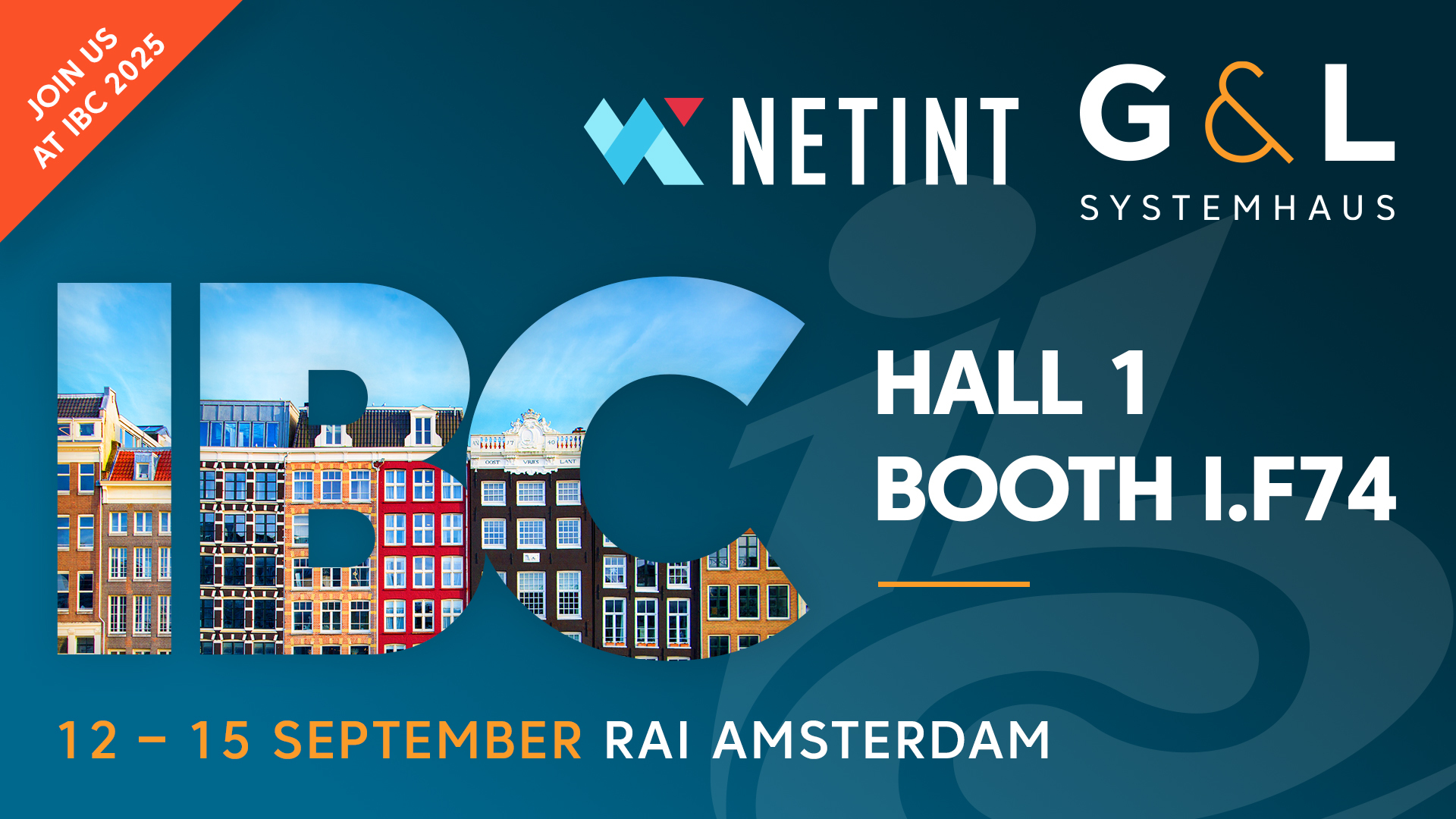 Meet G&L at IBC 2025, Booth 1.F74